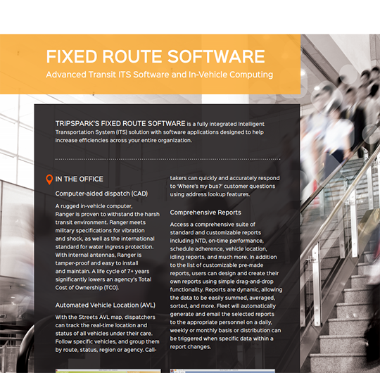 Fixed Route CAD/AVL for Public Transit Agencies